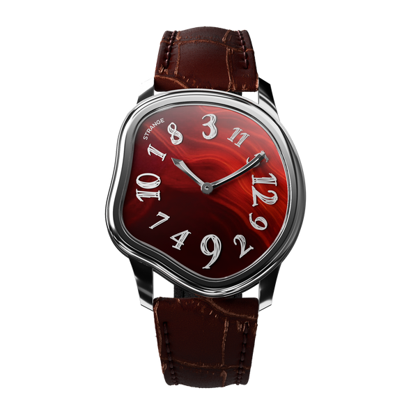 Strange Quartz Crimson Agate | Jumping Hour Watch | Grandeur